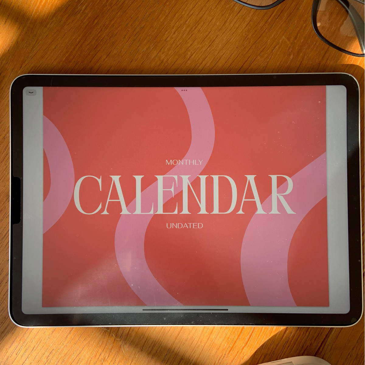 Undated Digital Monthly Calendar + Free Digital Sticker Pack – fkmaddison